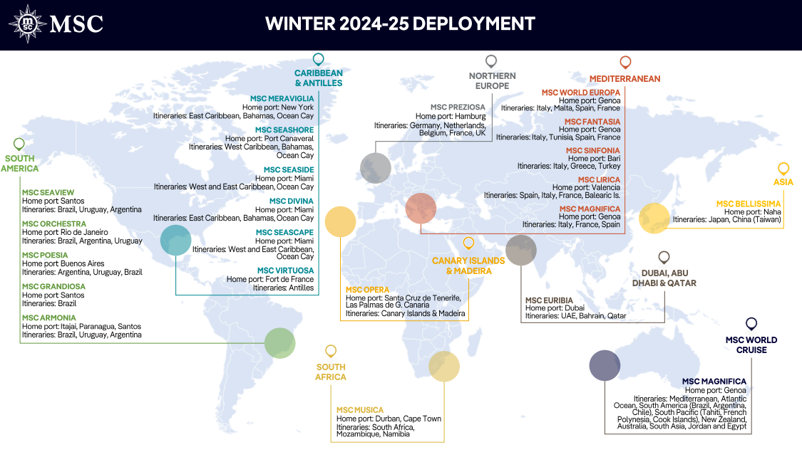 MSC Cruises plavby 2024-25 WINTER WONDERS | Luxusné plavby
